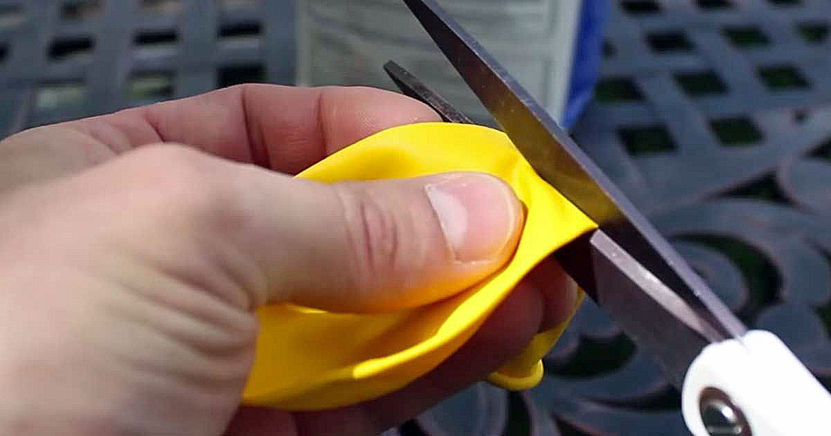 This Guy Cuts The Top Off These Balloons For An Incredible Reason. I ...
