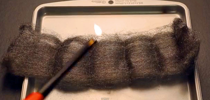 Video: Watch What Happens When You Light Wool On Fire. The Result Is ...